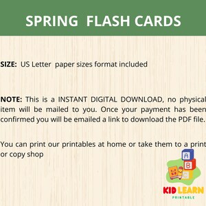 Spring Flashcards, Spring Vocabulary Cards,nature Cards,sensory Bins ...