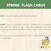 Spring Flashcards, Spring Vocabulary Cards,nature Cards,sensory Bins ...