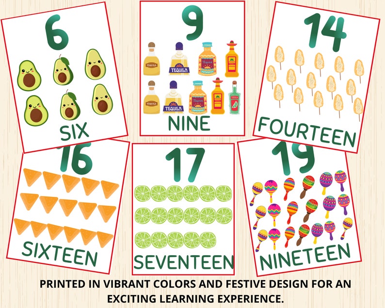 Numbers Bilingual Flashcards, Spanish and English, Early Learning ...