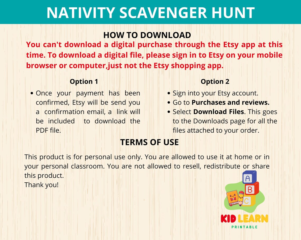 Nativity Scavenger Hunt,christmas Scavenger With Card,nativity Scene ...