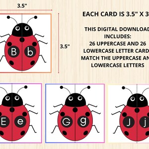 Ladybug Letter Match, Preschool Letters,alphabet Matching Game,alphabet ...