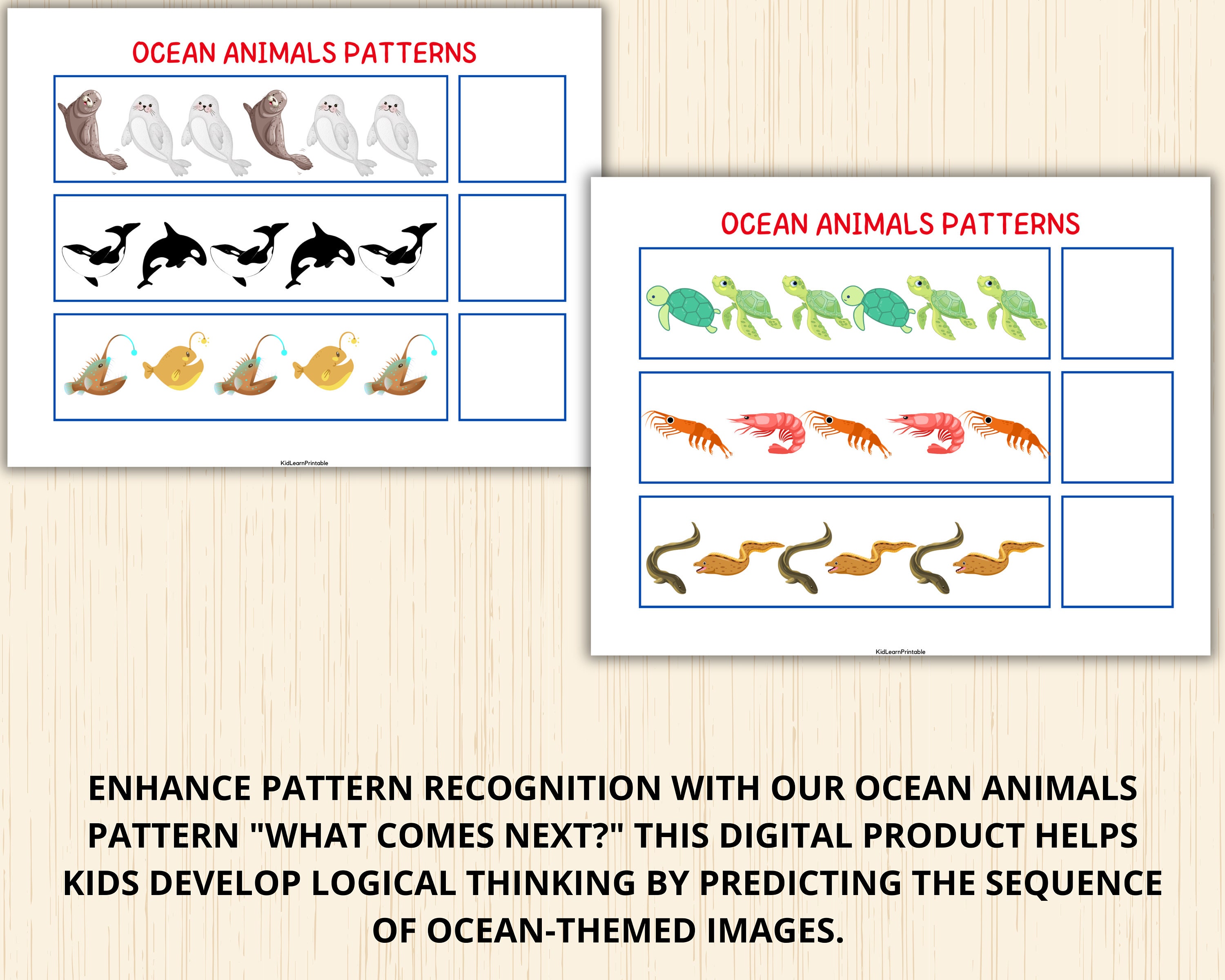 Ocean Animals Patterns,what Comes Next,scissors Skills,sea Animals ...
