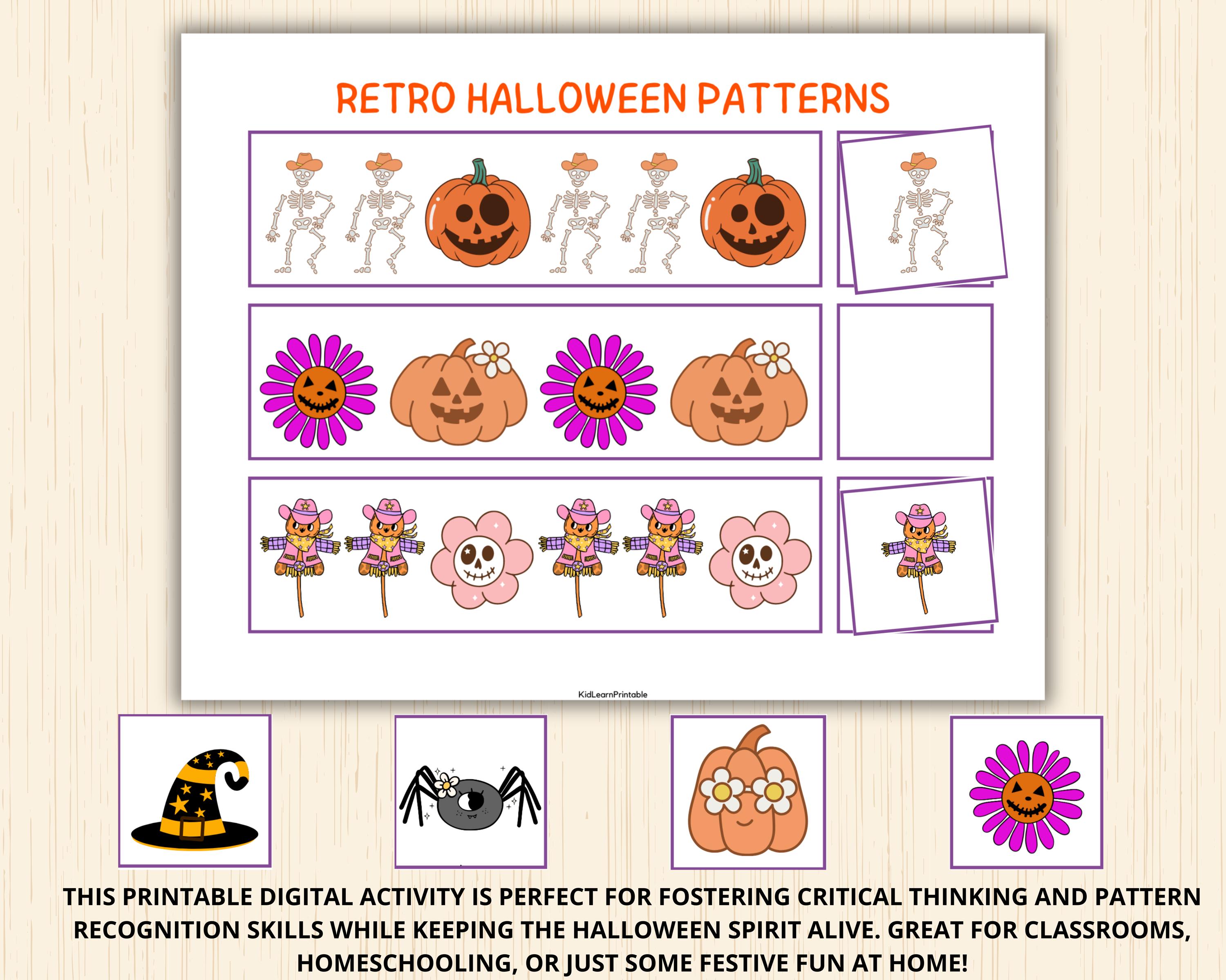 Halloween Patterns,pattern Worksheets,what Comes Next ,scissors Skills ...