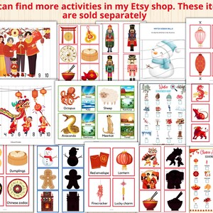 Chinese New Year Flashcards,lunar New Year Vocabulary Cards,montessori ...