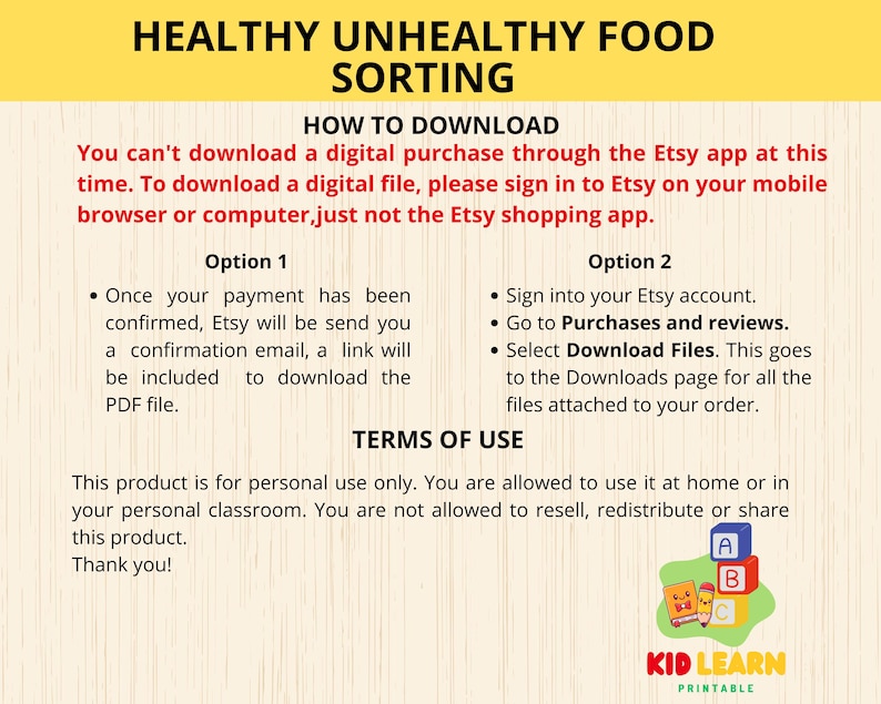 Healthy or Unhealthy Food Sorting Game,nutrition Food Kindergarten ...