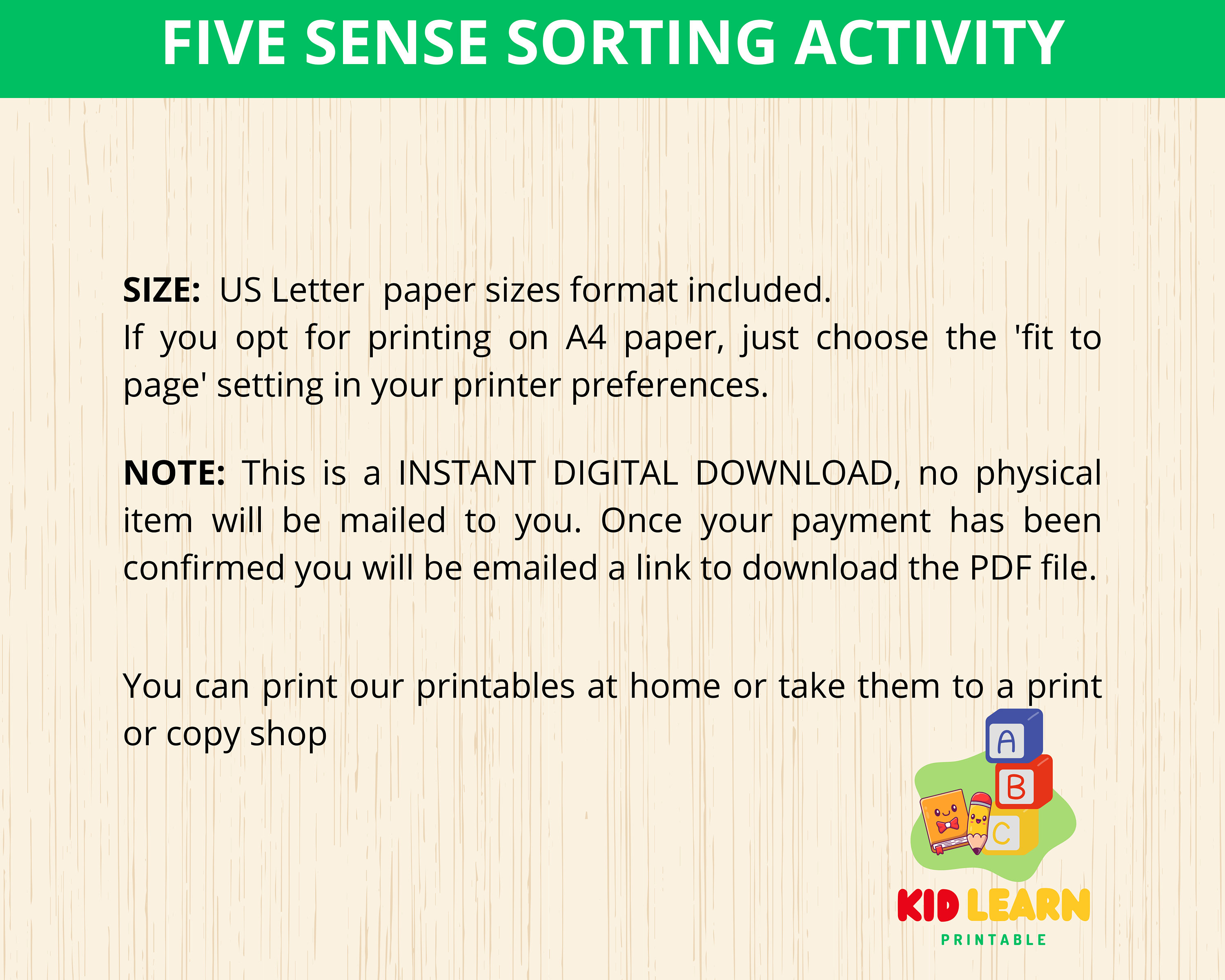 Five Senses Sorting Activity, 5 Sense Activities,5 Senses ...