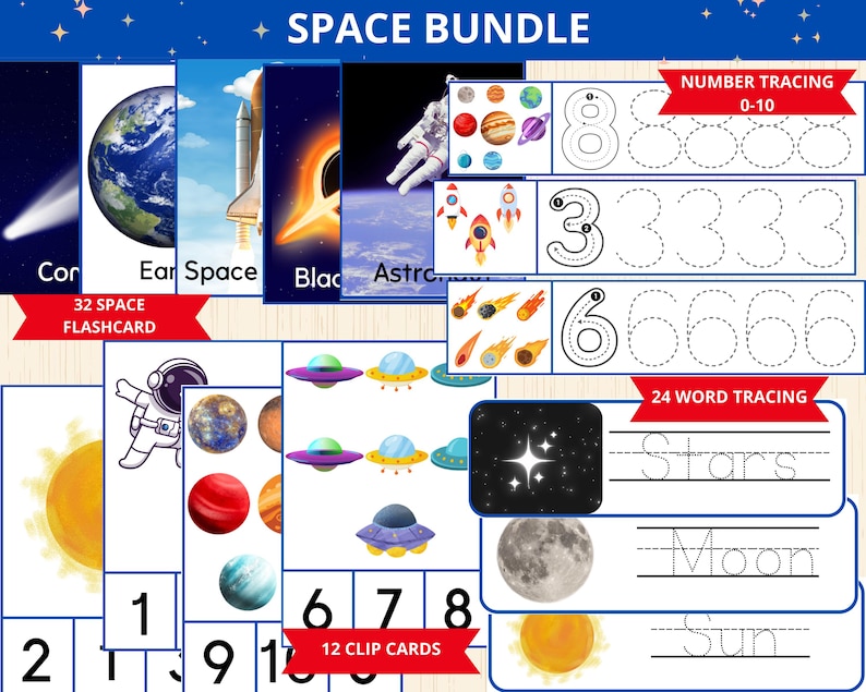Outer Space Bundle,outer Space Unit Study,space Preschool,learning ...