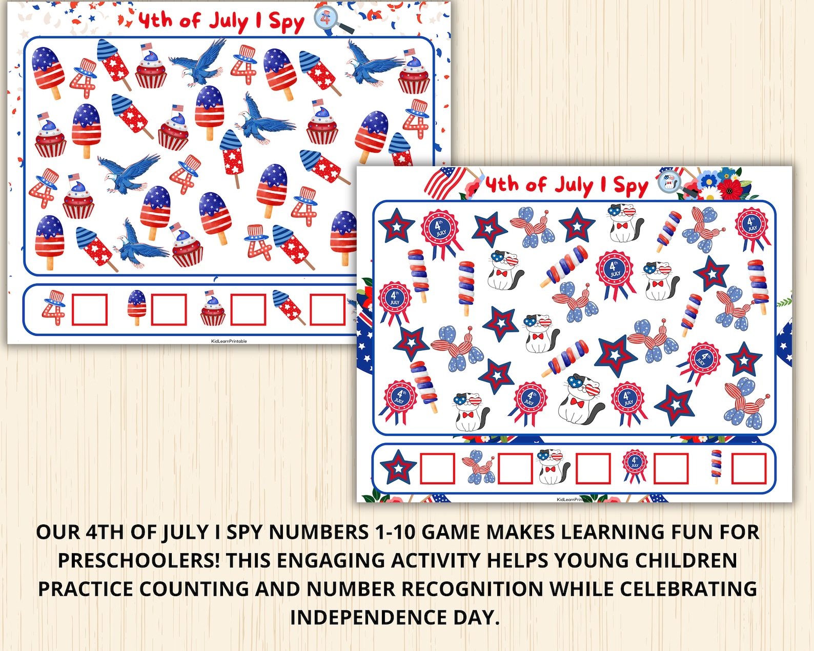 4th of July I Spy,counting Activity,look and Find,summer Preschool ...
