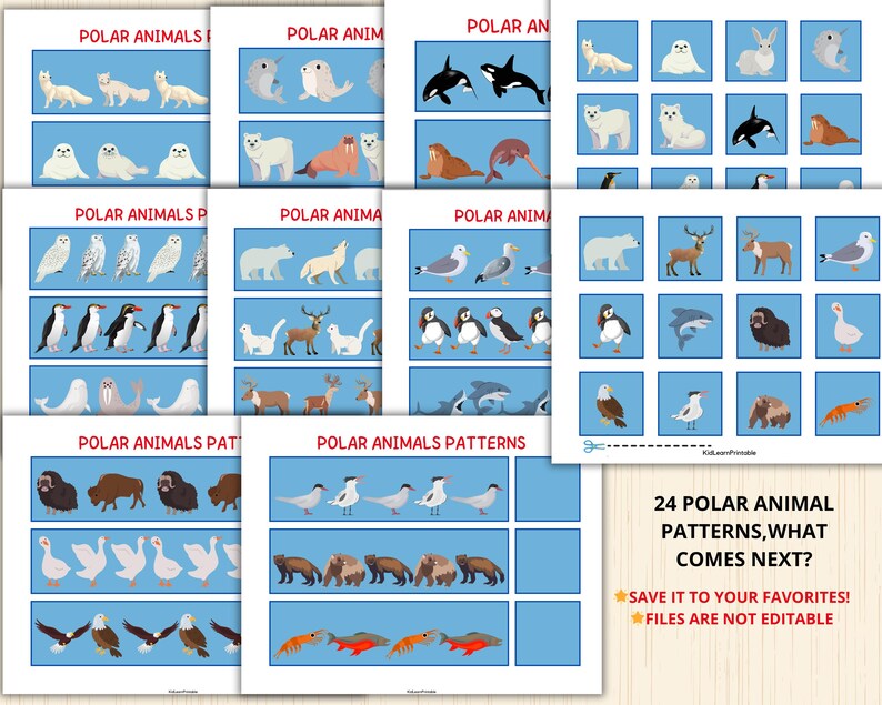 Arctic Animals Bundle,polar Animals Preschool Activity,arctic Animal ...