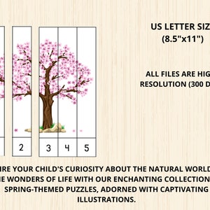 Spring Number Puzzles, Montessori Spring Printable, Number Sequence ...