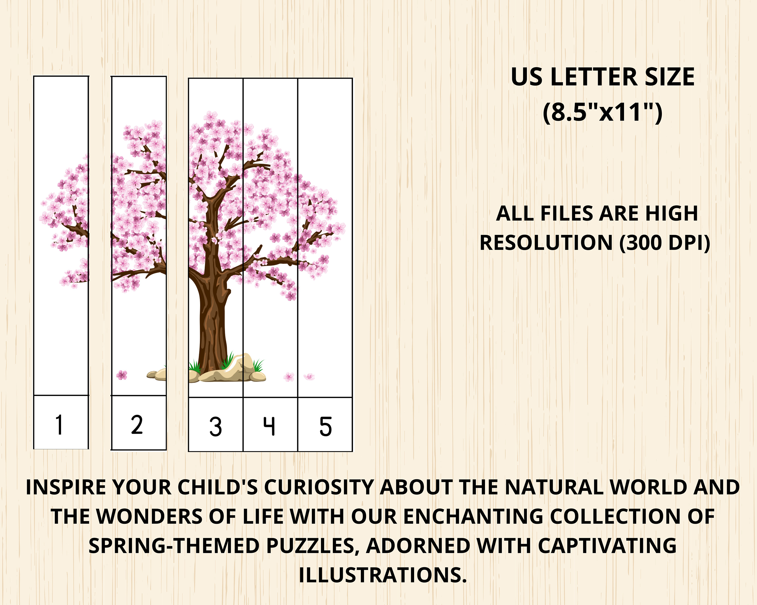 Spring Number Puzzles, Montessori Spring Printable, Number Sequence ...