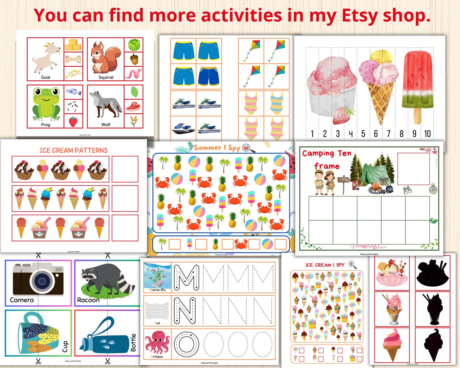 Ice Cream Alphabet Match,preschool Letters,alphabet Matching Game ...