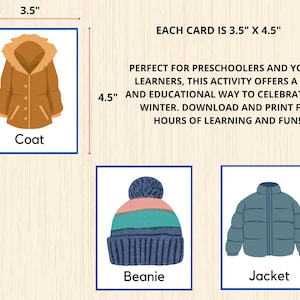 Winter Clothing Flashcard ,winter Clothes Flashcard,winter Vocabulary ...