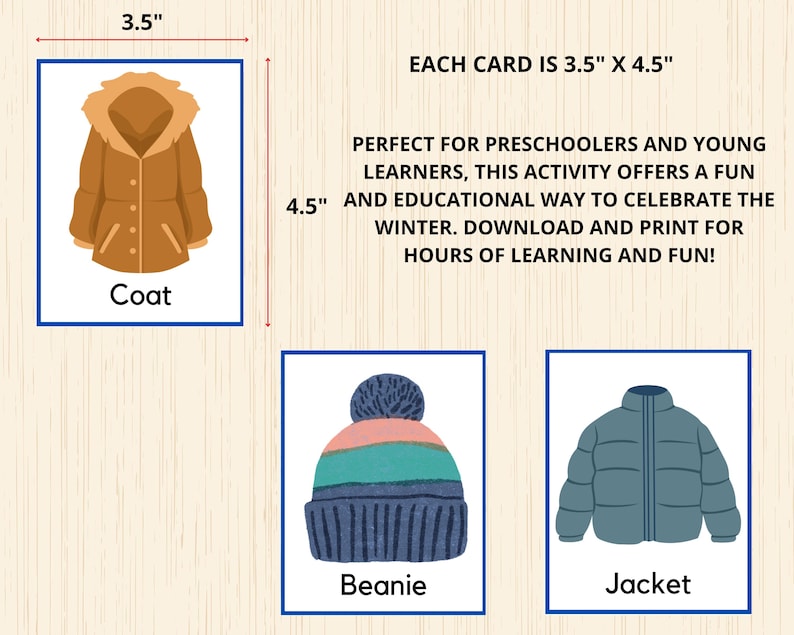 Winter Clothing Flashcard ,winter Clothes Flashcard,winter Vocabulary ...