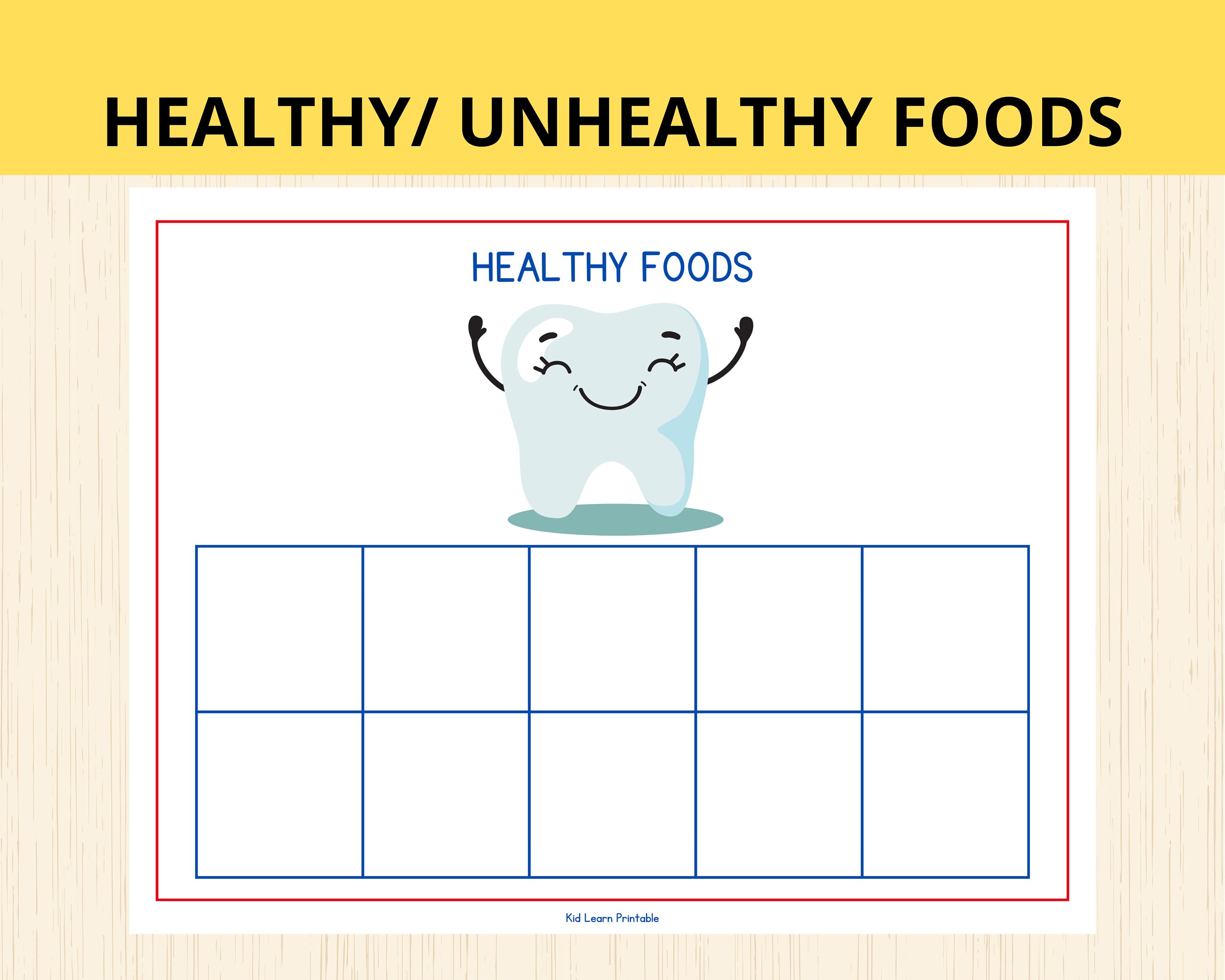 Healthy or Unhealthy Food Sorting,dental Health, Health Nutrition ...