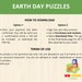 Earth Day Puzzles,earth Day Preschool,number Sequence Puzzles,1-10 ...