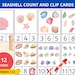Seashell Count and Clip Card,summer Count & Clip Card,shells Counting ...