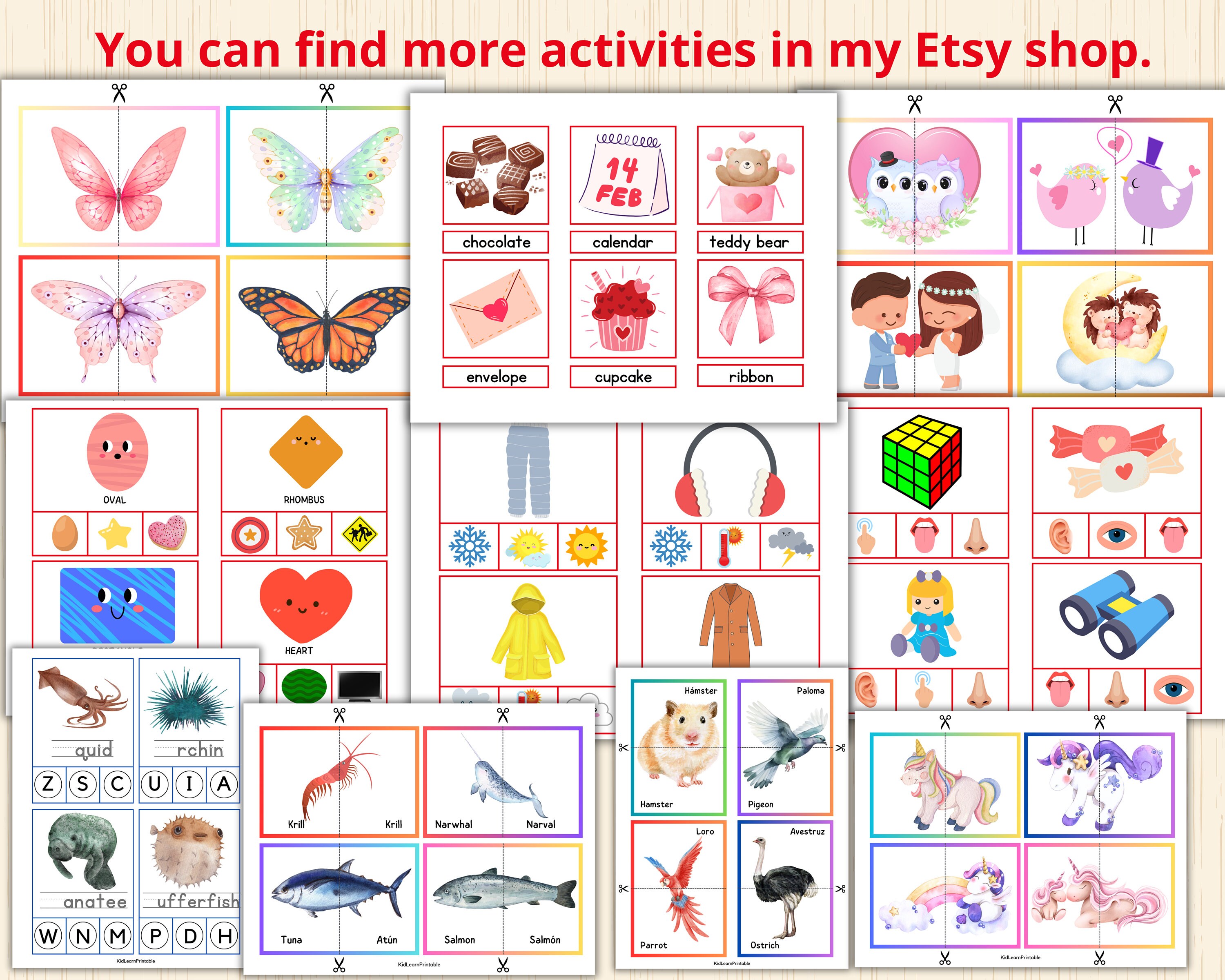 Valentine's Day Bundle, Preschool Busy Book, Preschool Game,valentine ...