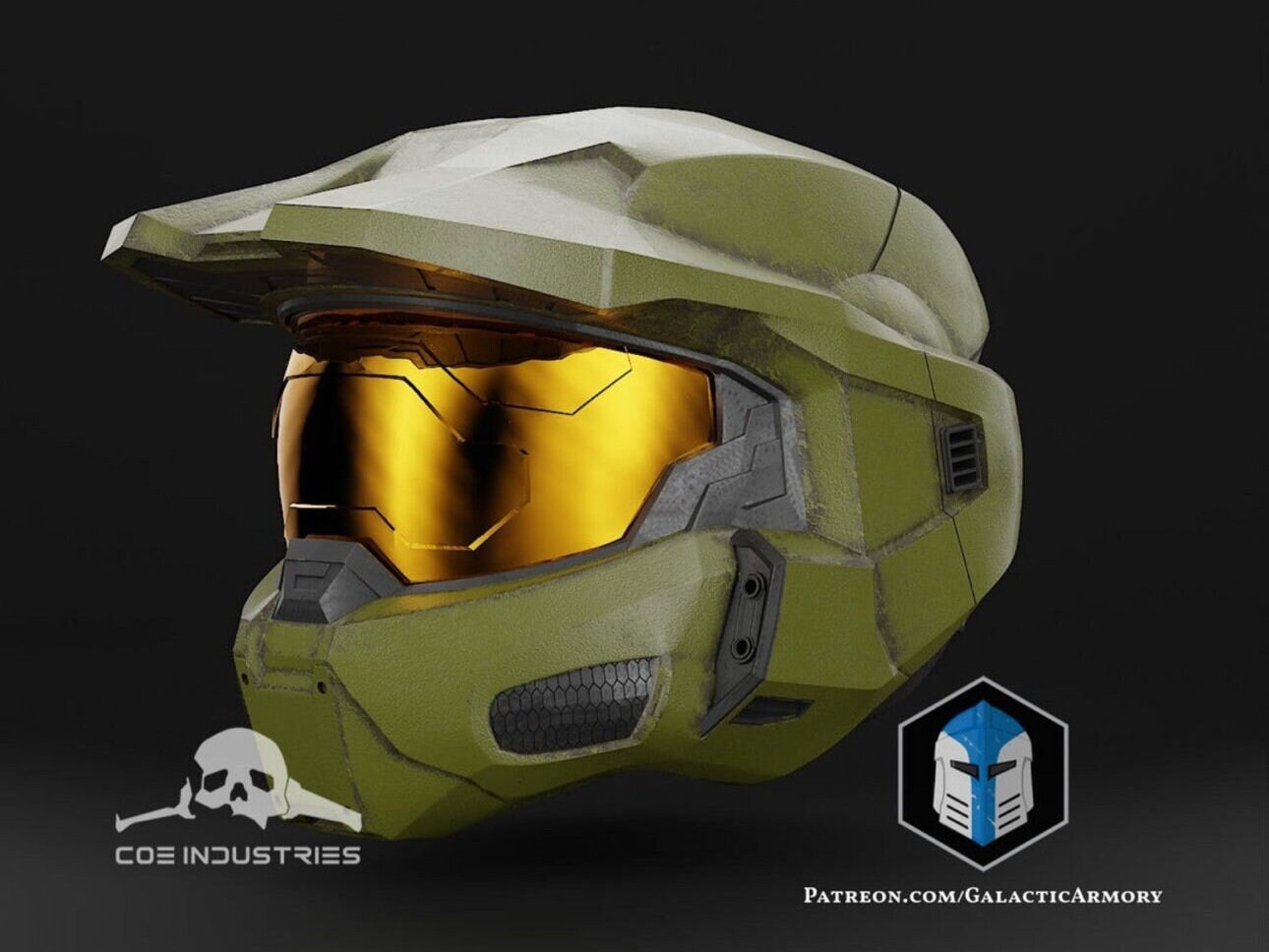 Master Chief Fan Art Helmet 1:1 Scale unpainted - Etsy