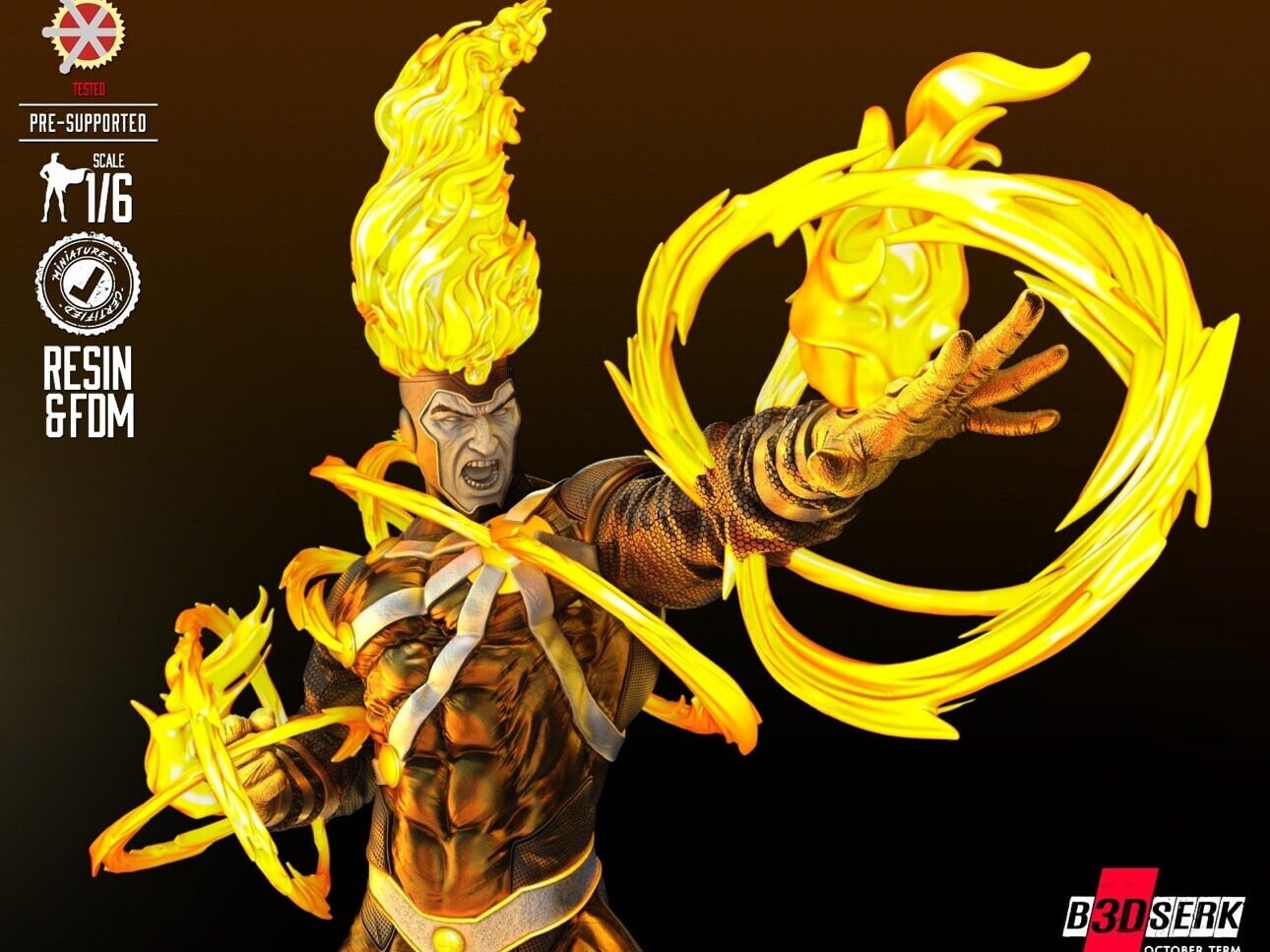 Firestorm Fan Art Statue 1:6 Scale (unpainted) - Etsy