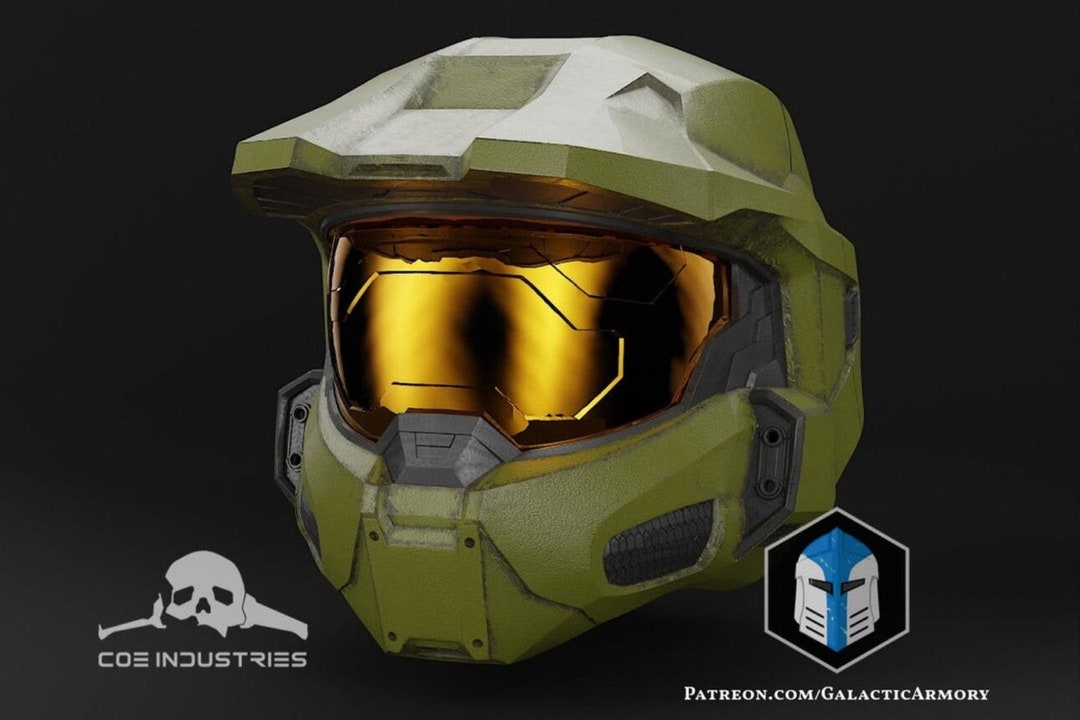 Master Chief Fan Art Helmet 1:1 Scale unpainted - Etsy