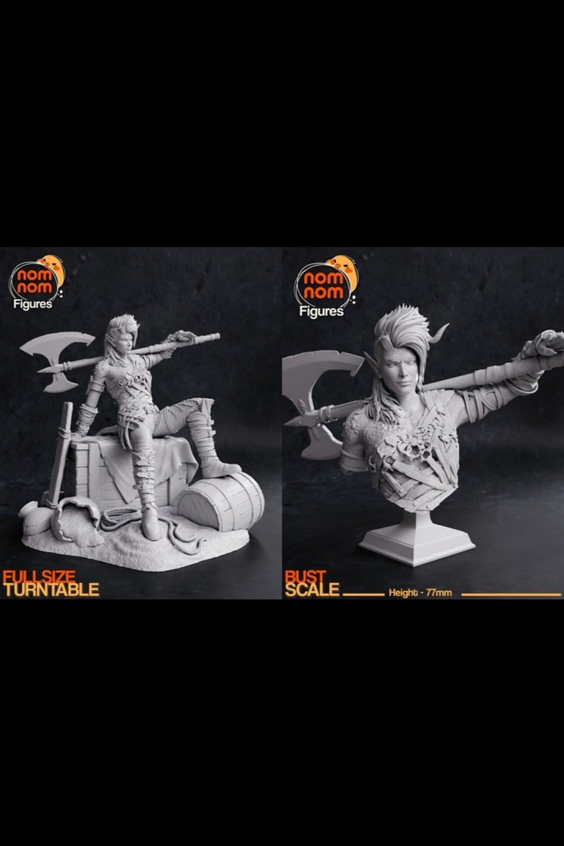 Karlach From Baldurs Gate 3 Fan Art Statue 1:6 Scale unpainted - Etsy