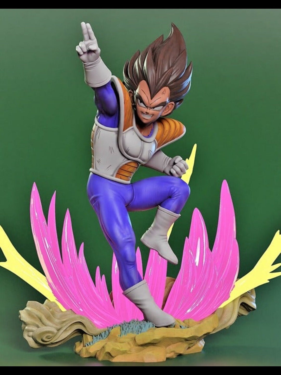 Vegeta From Dragon Ball Z Fan Art Statue 1:6 Scale unpainted - Etsy