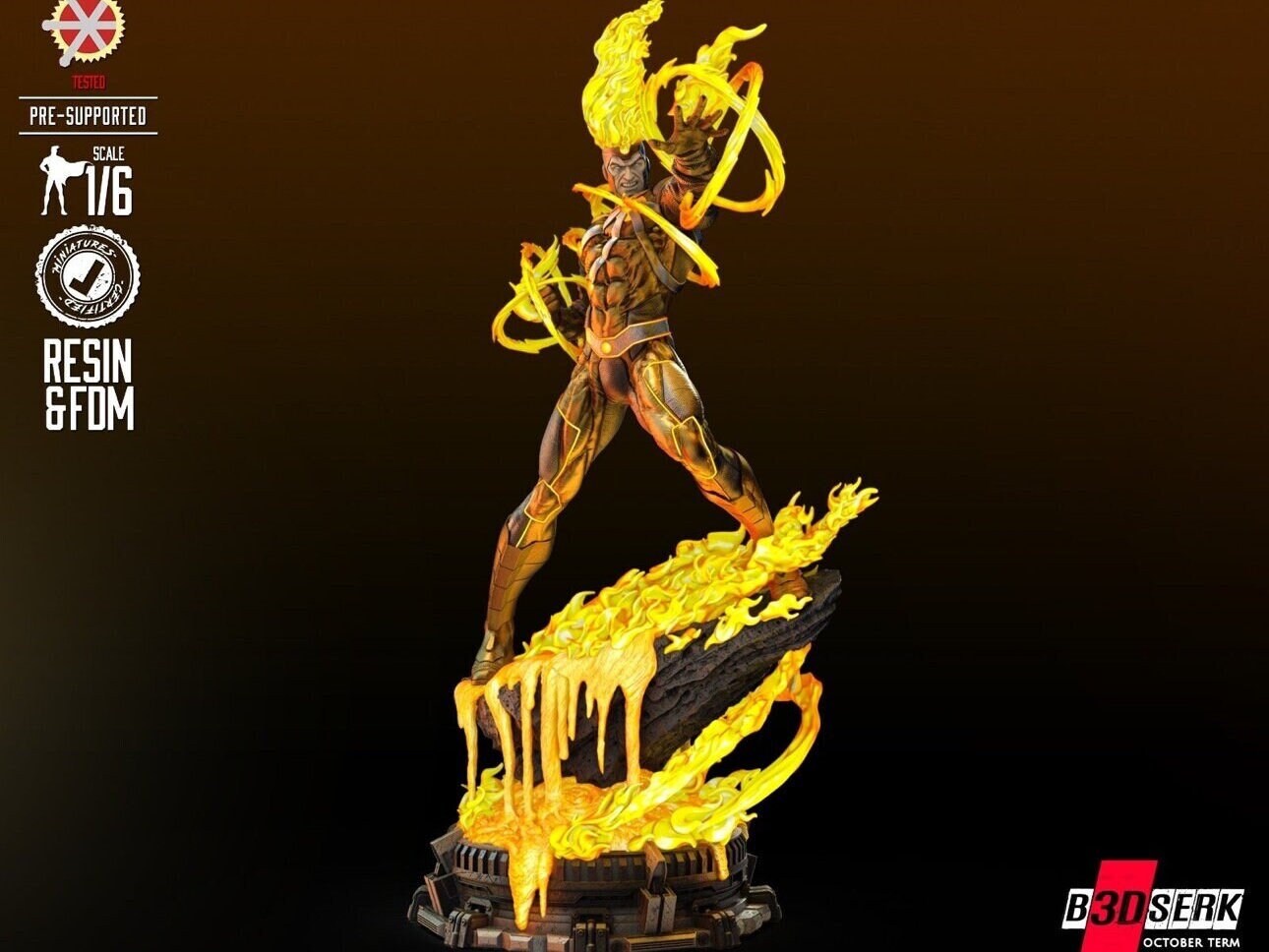 Firestorm Fan Art Statue 1:6 Scale unpainted - Etsy