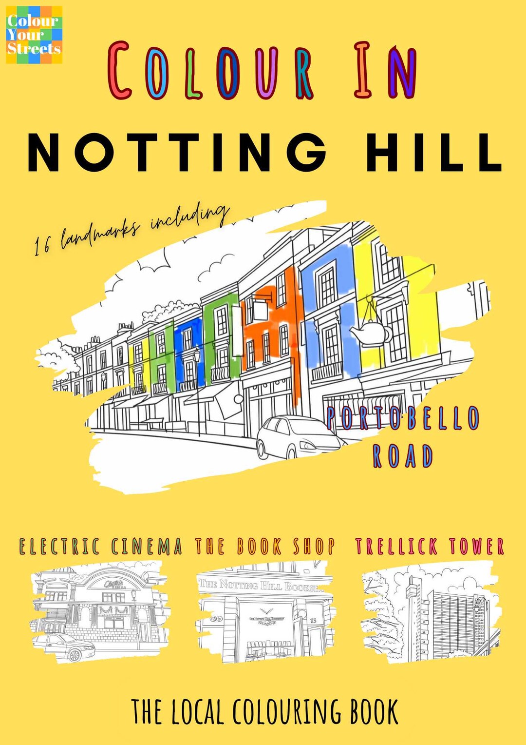 Notting Hill Colouring Book (A4) - Etsy UK