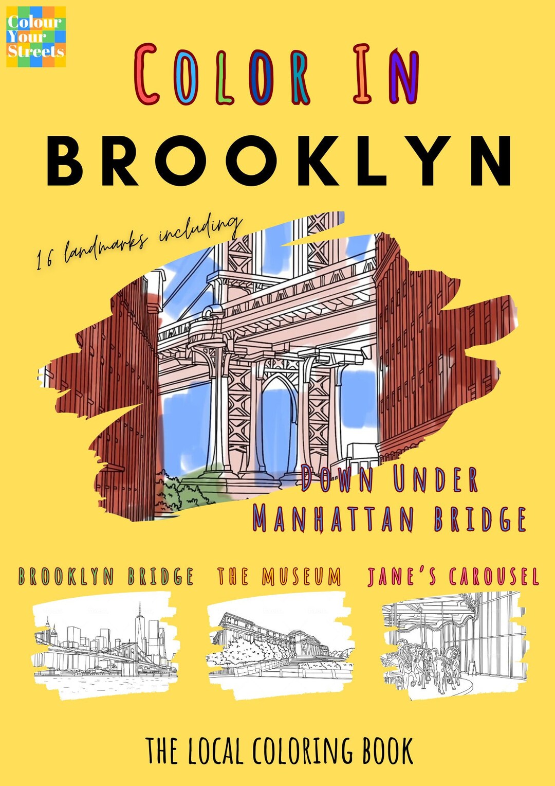 Brooklyn Coloring Book A4 - Etsy