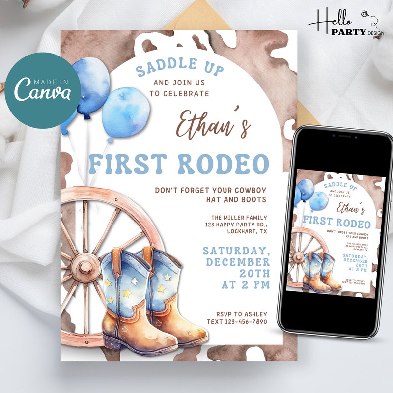 Rodeo Party Invitation - Etsy
