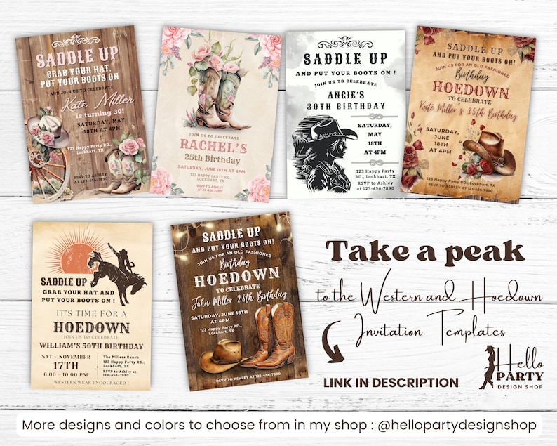 Editable Western Tags, Printable Birthday Party Favor Tag, Western ...