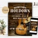 Wild West Hoedown Flyer -country Party Invitation -rustic Editable ...