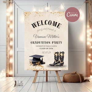Editable Western Graduation Party Welcome Sign, Western Welcome Sign ...