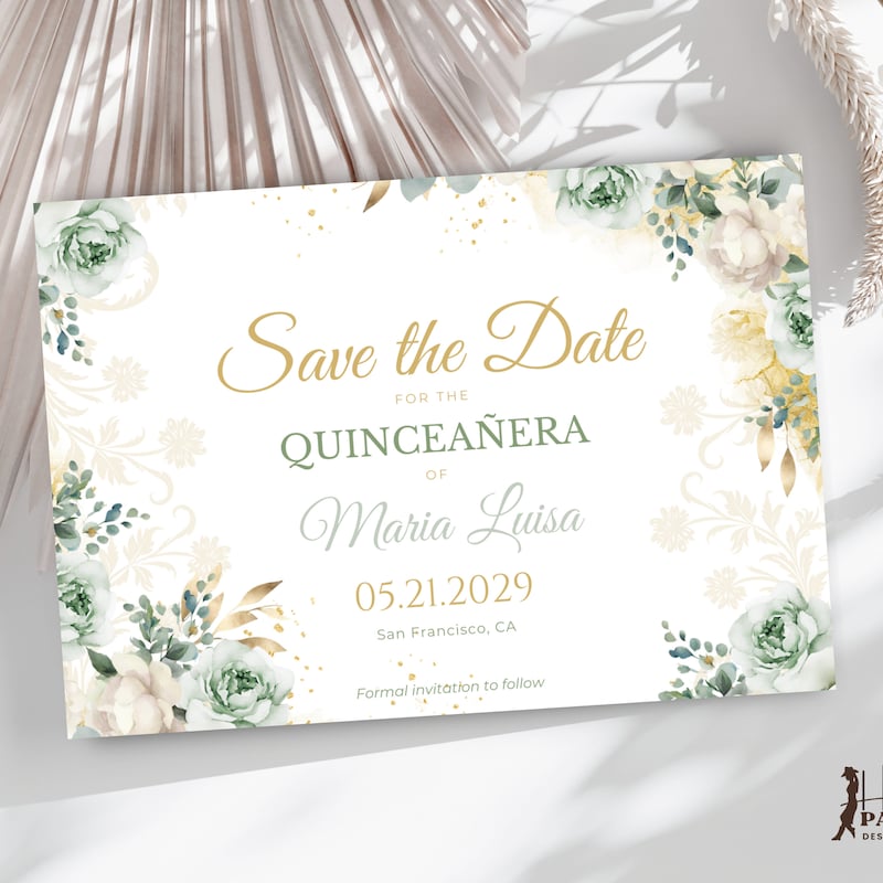 Sage Save the Date - Etsy