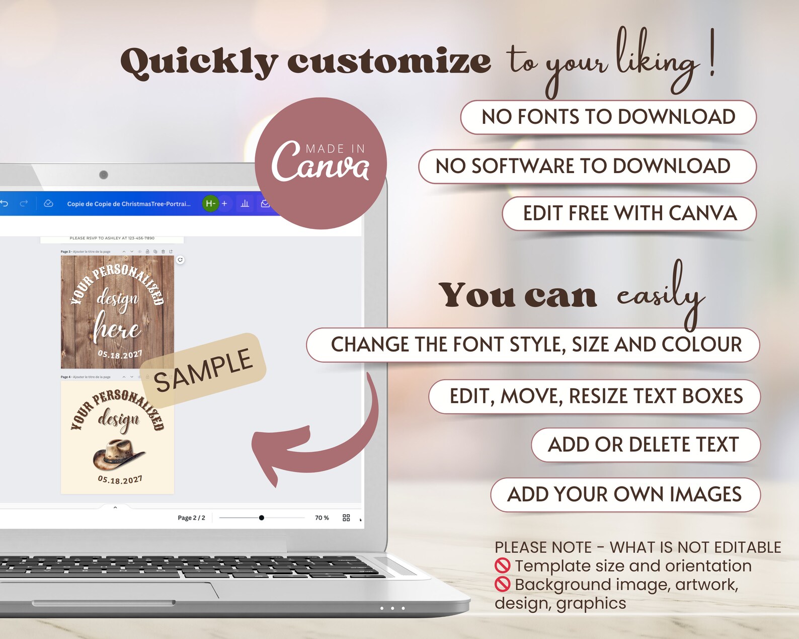 Editable Western Tags, Printable Birthday Party Favor Tag, Western ...