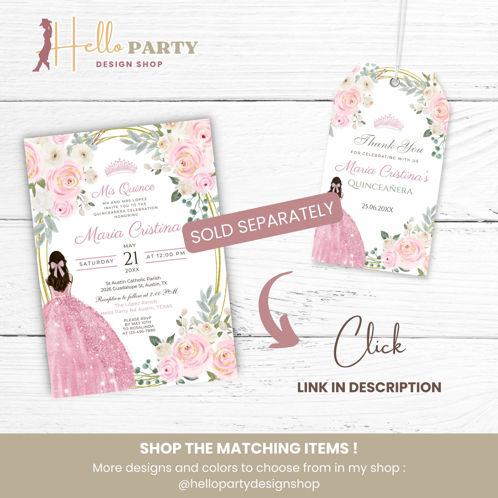 Editable Pink Blush Quinceañera Water Bottle Label, Printable Pink ...