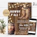 Editable Howdy Y'all Birthday Party Invitation western Cowboy Digital ...