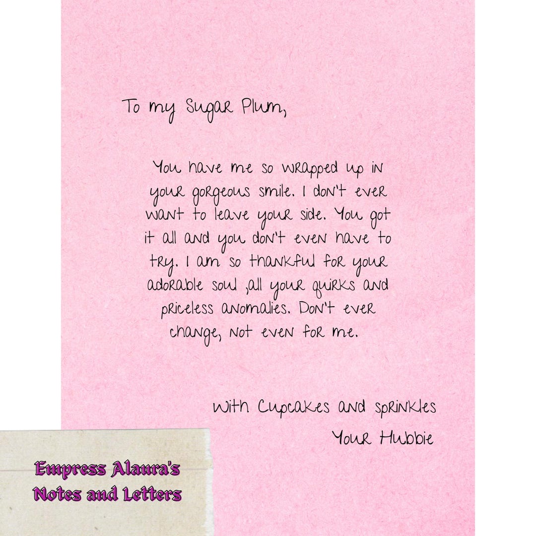 A Love Note Template for Your Wife - Etsy