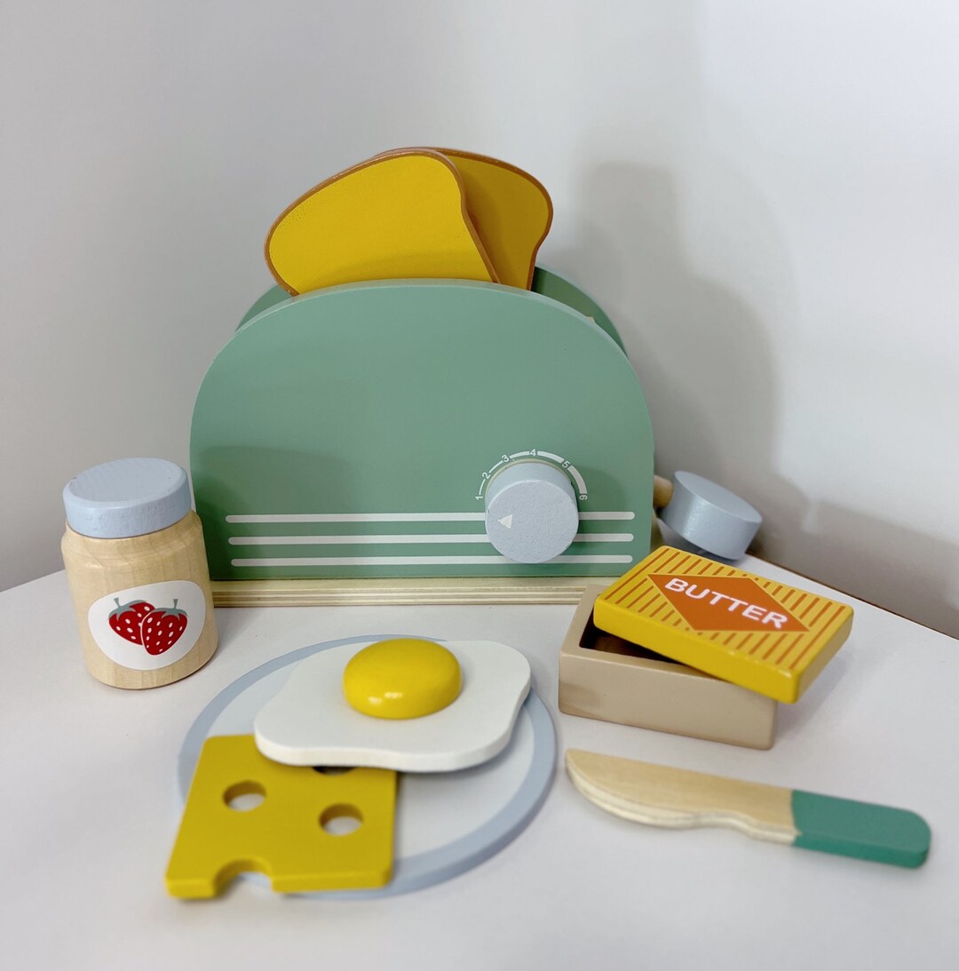 Wooden Toys Toaster Kitchen Toy Set - Etsy
