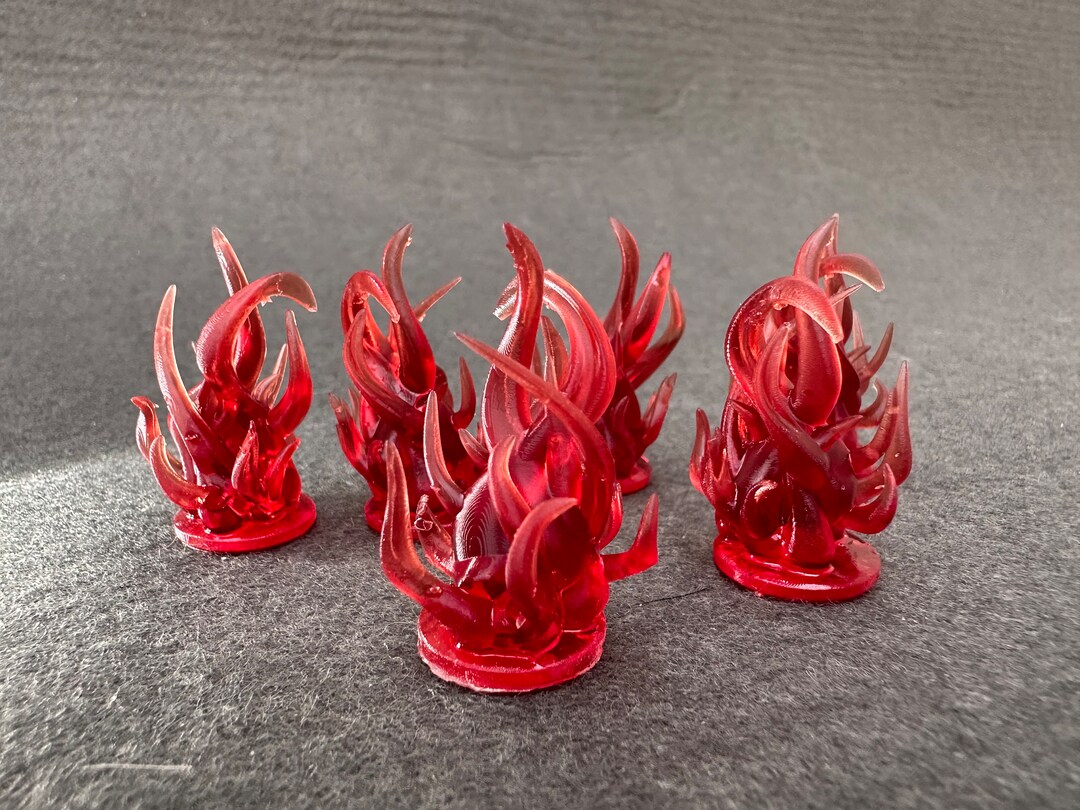 8 X Board Game Fire Tokens Suitable for Table Top Gaming 28mm Minitures ...