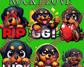 15 Cute Dog Twitch Emotes Rottweiler Emote Pack Puppy - Etsy
