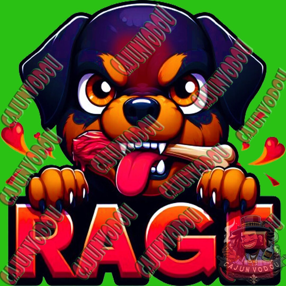 Cute Rage Dog Twitch Emotes | Rottweiler | Emote Pack | Puppy - Etsy