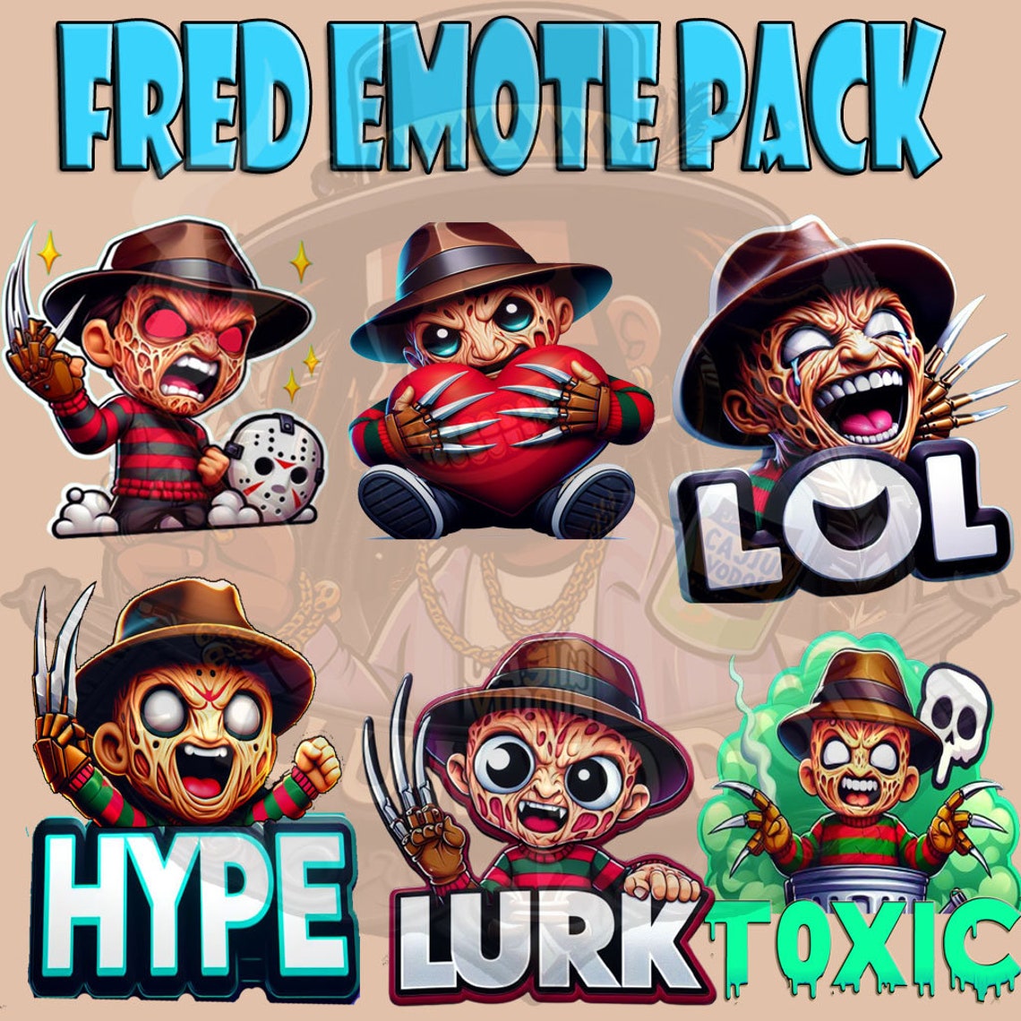 Fred Emote Pack 6 Pack Horror Doll Emote | Killer | Dbd Emote | Horror ...