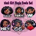 Black Girl Magic 6 Emote Pack | Discord | Stream and Gaming - Etsy