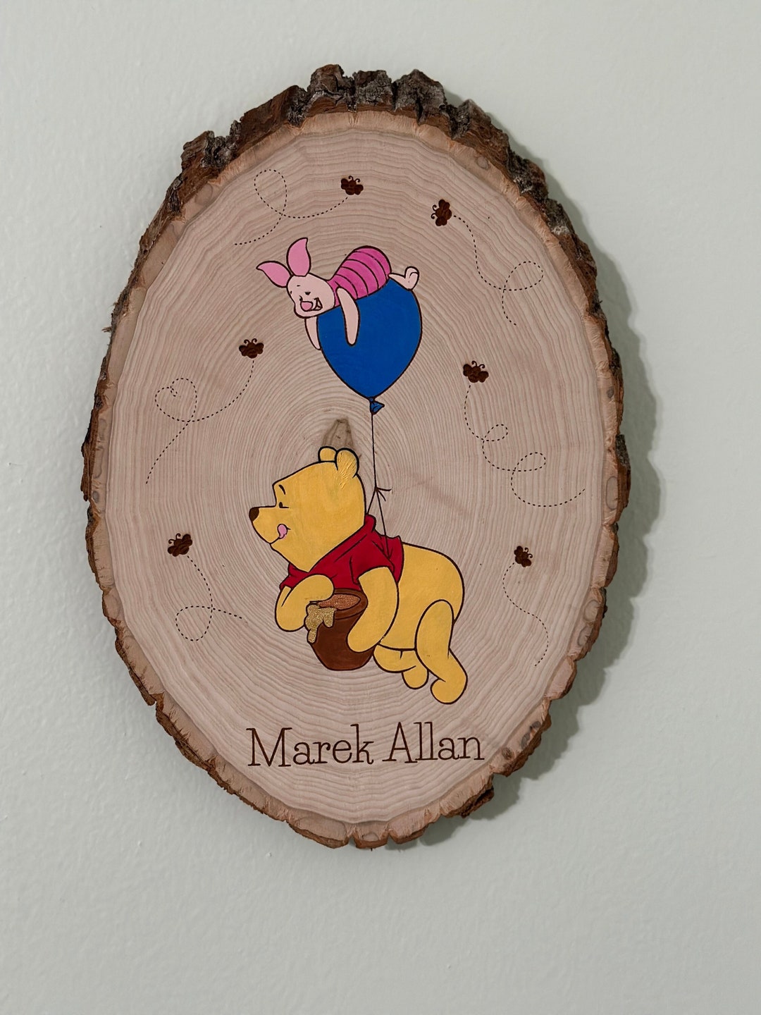 Personalized Winnie the Pooh Plaque Personalized Baby Name - Etsy