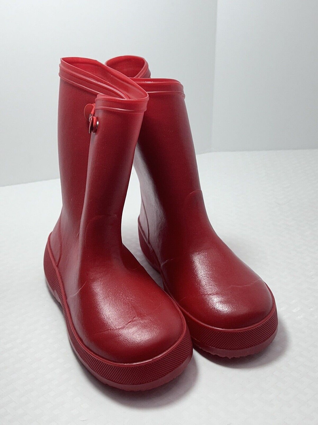 Childs Rubber Galoshes Rain Boots Red Vintage USA Made Size 13 - Etsy