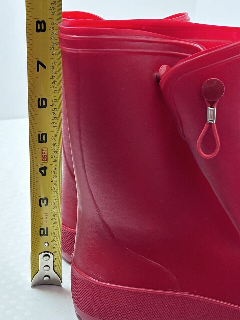 Childs Rubber Galoshes Rain Boots Red Vintage USA Made Size 13 - Etsy