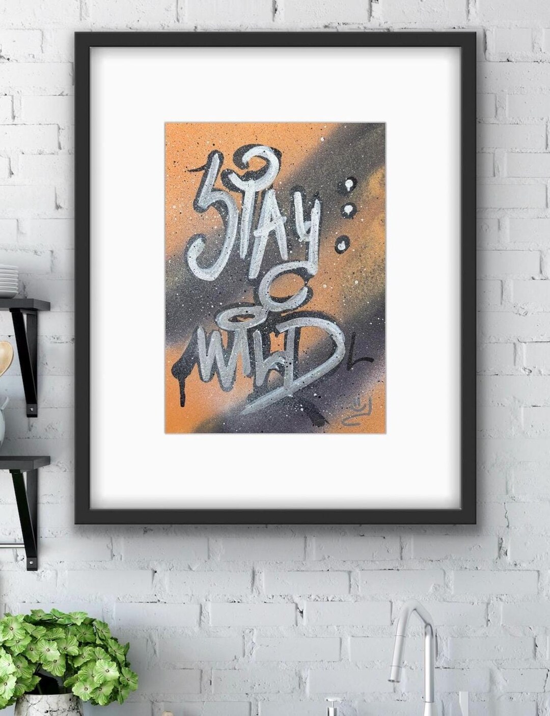 Original Graffiti Drawing – Stay Wild | Raw Spray Paint & Posca Artwork ...