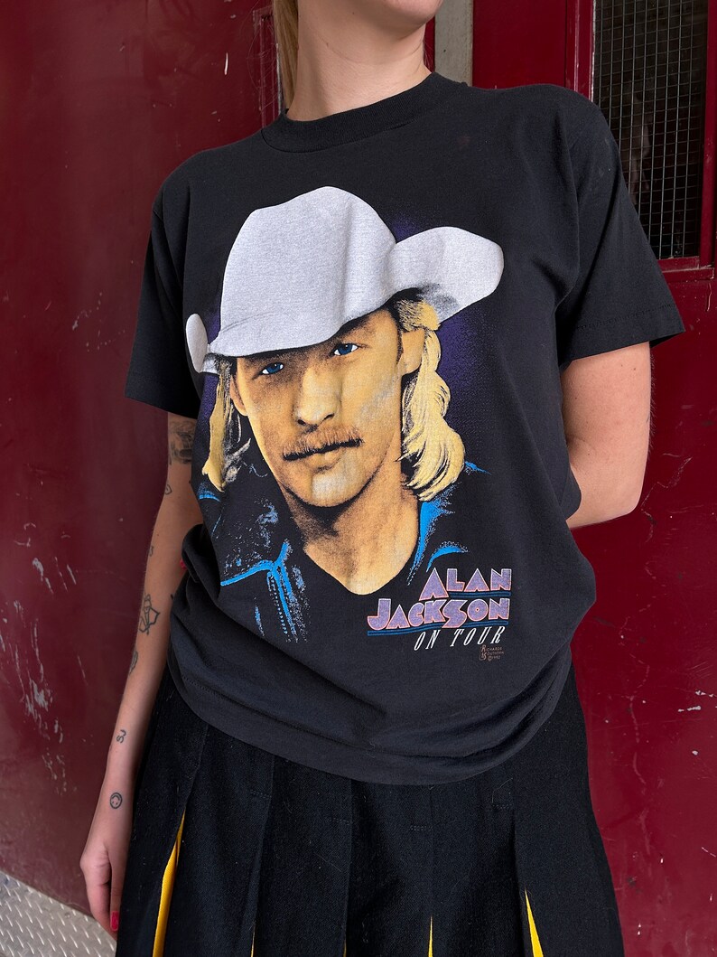 1990s Alan Jackson Dont Rock The Jukebox Tour Tee Medium Etsy